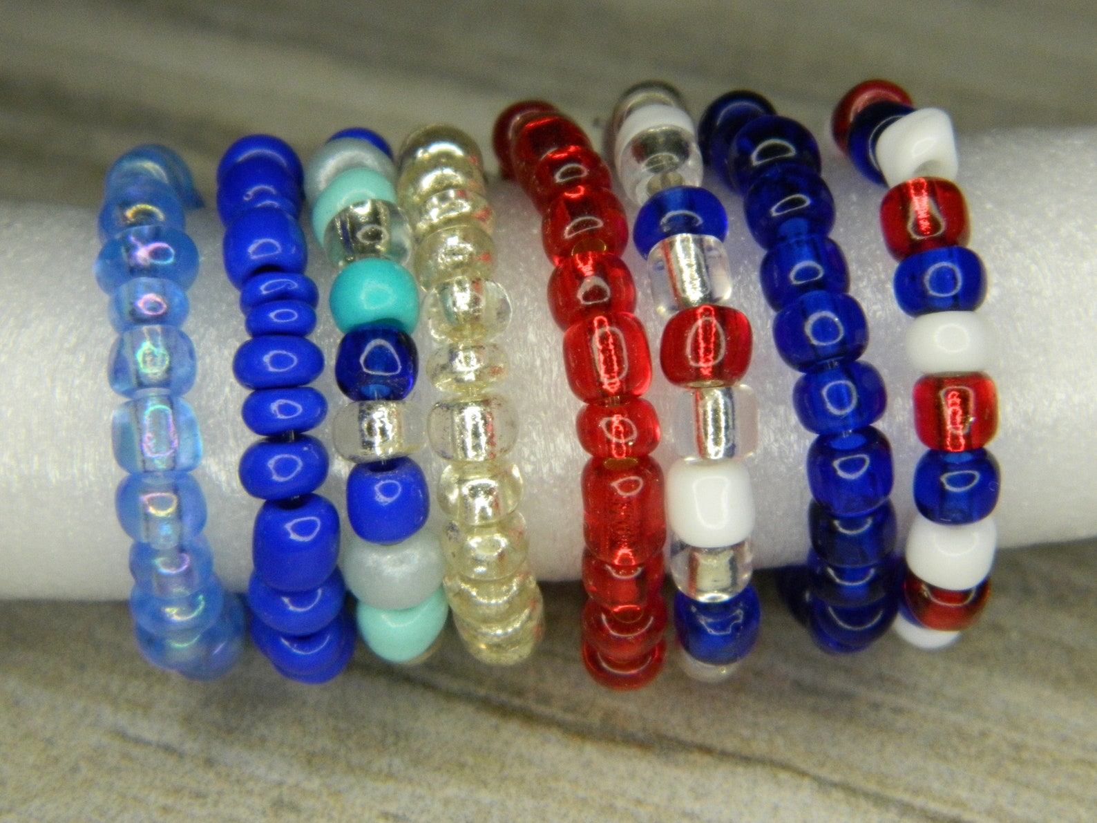 Handmade Seed Bead Ring Custom Bead Ring Stackable Ring | Etsy