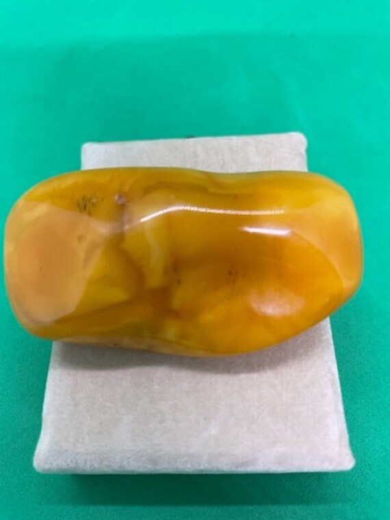 Antique Baltic Amber EGG YOLK Graduated Large Bead N… - Gem