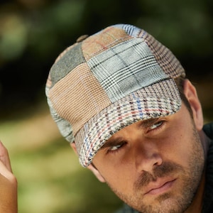 Irish Donegal Tweed Patch Baseball Cap Patch Check Ireland Handcrafted ...