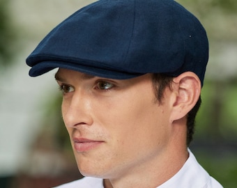 Irish - Donegal Tweed Flapper Cap - Navy Herringbone - Ireland ...