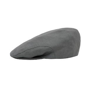 Irish Linen Flat Cap - Gunmetal Grey - Ireland - Handcrafted - Unisex ...