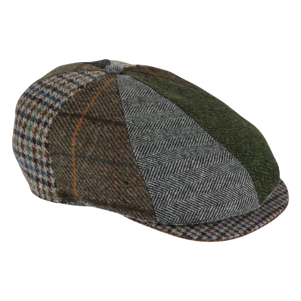 Irish Donegal Tweed Patch Newsboy Cap Patch Check - Etsy