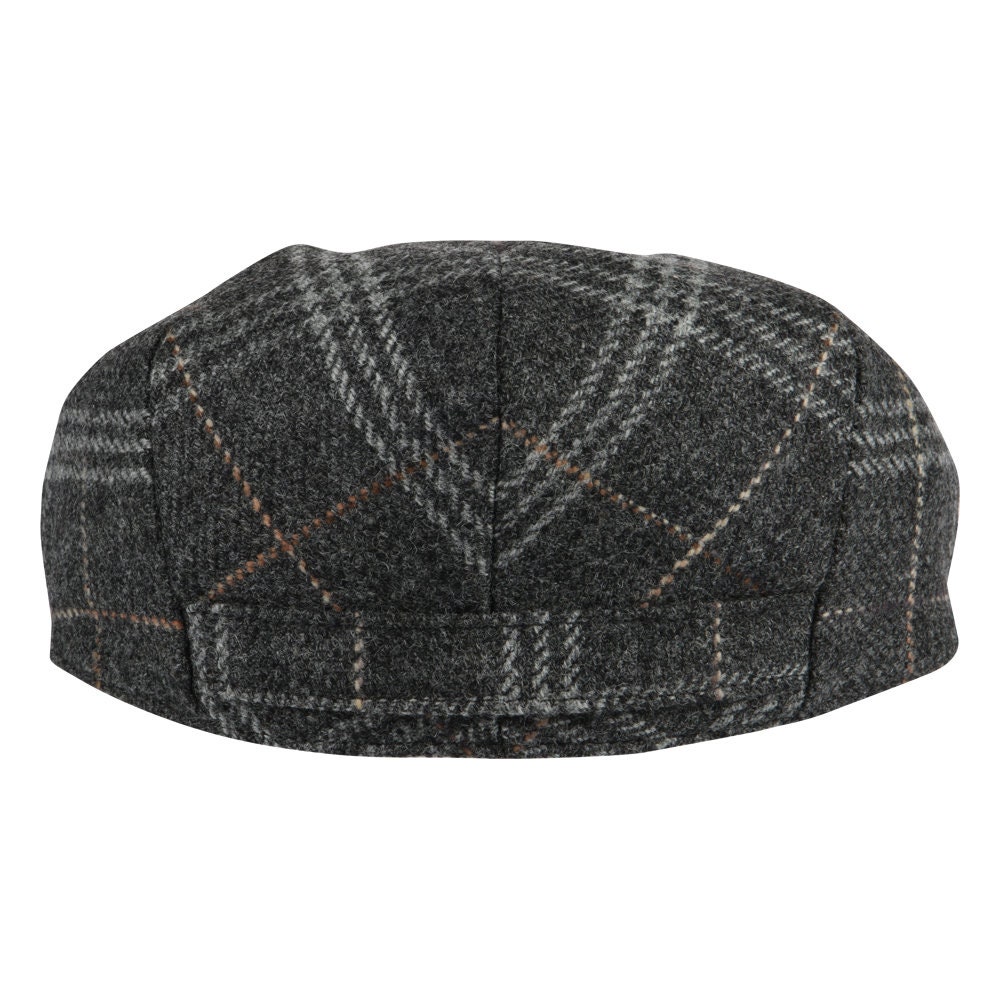 Irish - Donegal Tweed Flat Cap - Grey Check - Ireland - Handcrafted ...