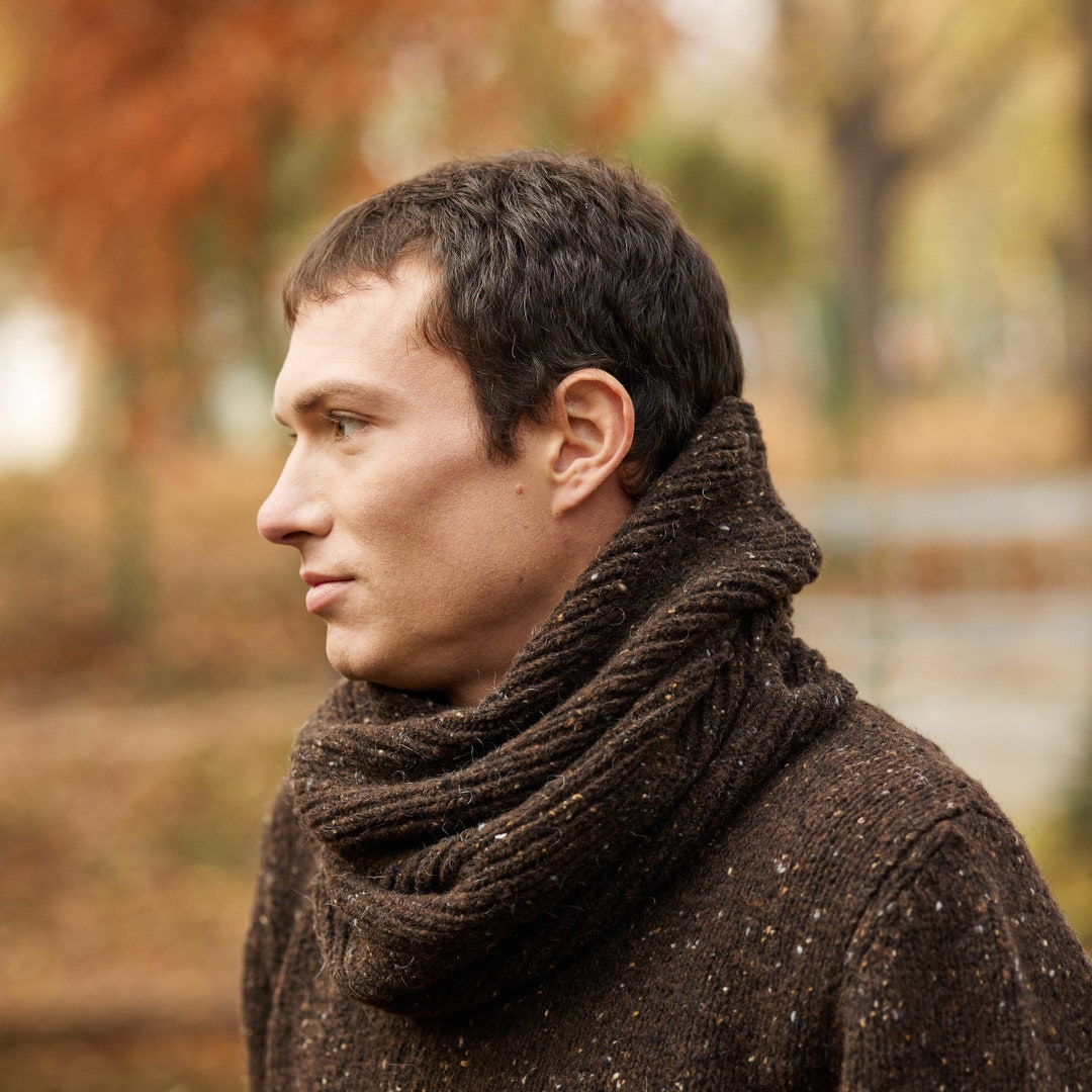 Irish Donegal Pure New Merino Wool Snood Donegal Peat Handmade Ireland ...