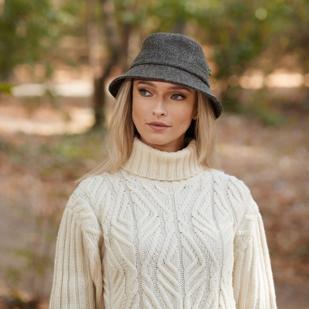 Irish Donegal Tweed Bucket Hat - Gleneely Green - Ireland - Handcrafted ...