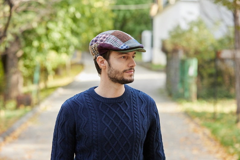 Irish Donegal Tweed Peaky Patch Cap Patch Check Ireland | Etsy