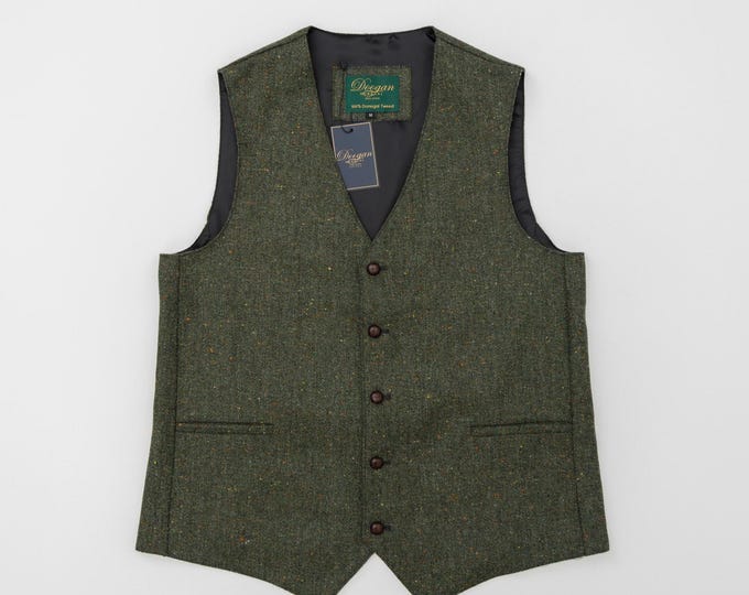 Irish - Donegal Tweed Waistcoat - Donegal Green Fleck - Ireland ...