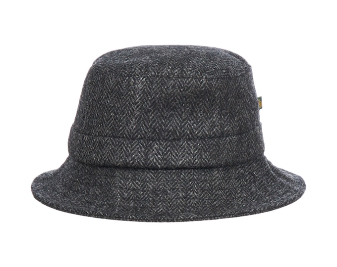 Irish Donegal Tweed Bucket Hat Charcoal Herringbone Ireland Handcrafted Unisex - Etsy