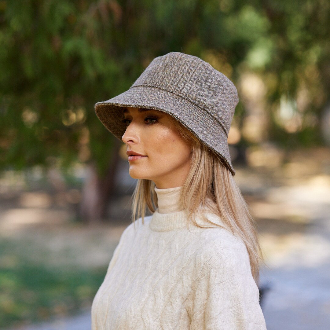Irish Donegal Tweed Bucket Hat Donegal Beige Fleck Ireland - Etsy