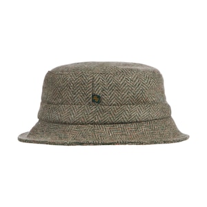 Irish Donegal Tweed Bucket Hat - Donegal Green / Beige Fleck ...