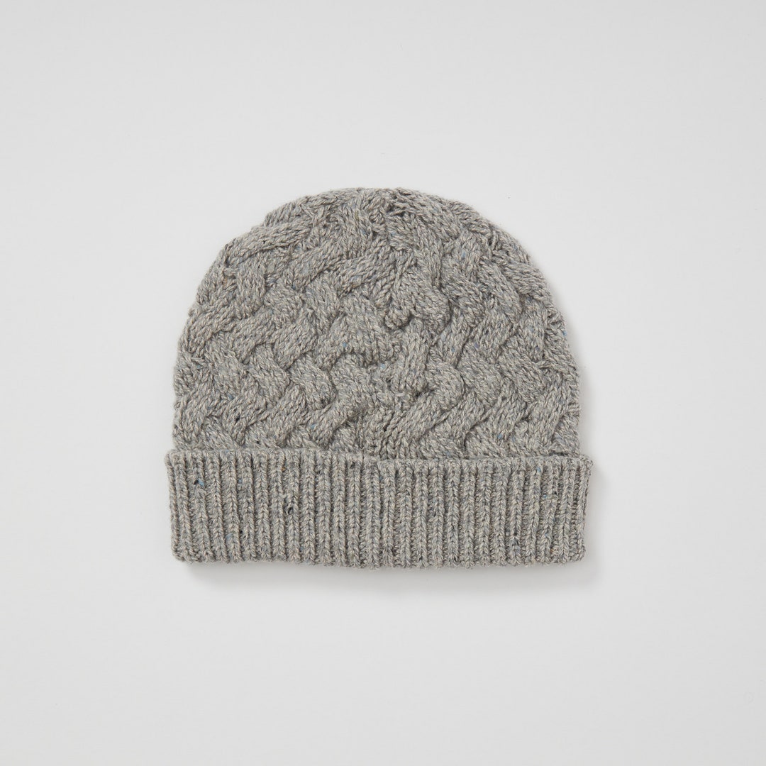 Irish Aran - Donegal Cashmere / Merino /silk Ski Hat - Donegal Grey ...