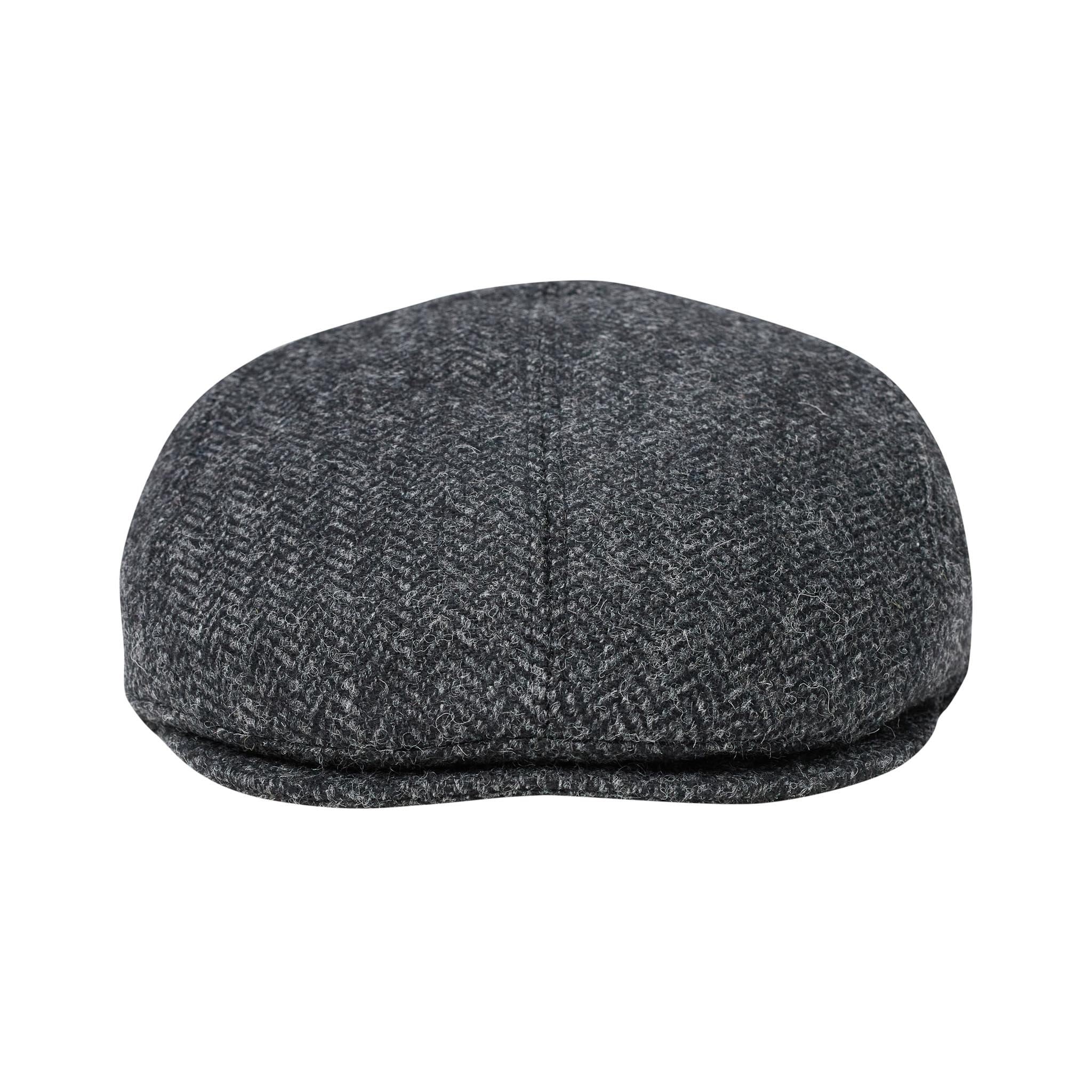 Irish - Donegal Tweed Driving Cap - Charcoal Herringbone - Ireland ...