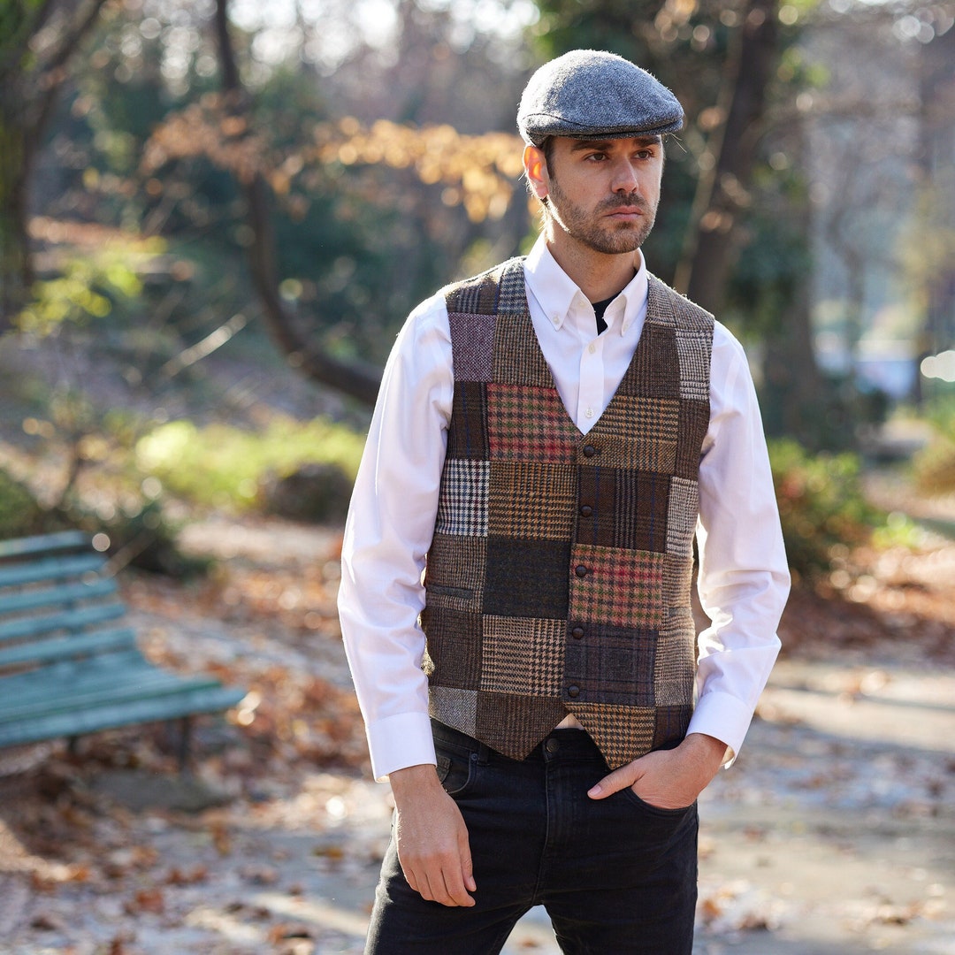 Irish - Donegal Tweed Patchwork Waistcoat -patchwork - Ireland ...