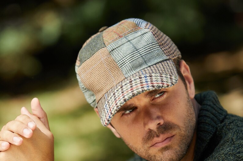 Irish Donegal Tweed Patch Baseball Cap Patch Check - Etsy