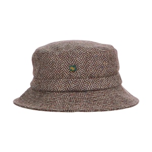 Irish Donegal Tweed Bucket Hat - Donegal Brown / Beige Fleck ...