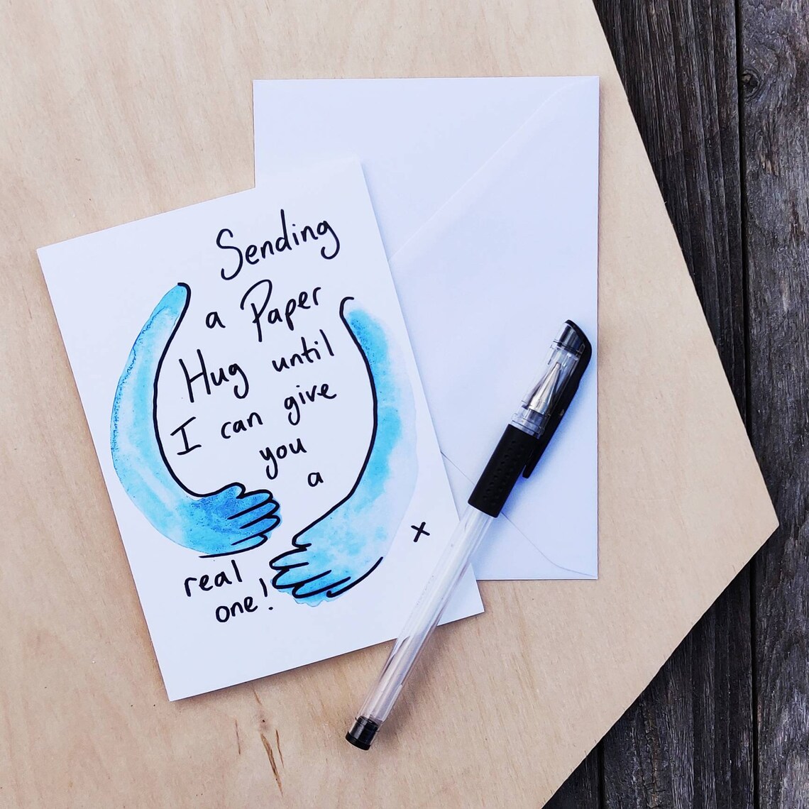 Paper Hug Card, Sending You a Paper Hug, Sustainably Sourced Greetings ...