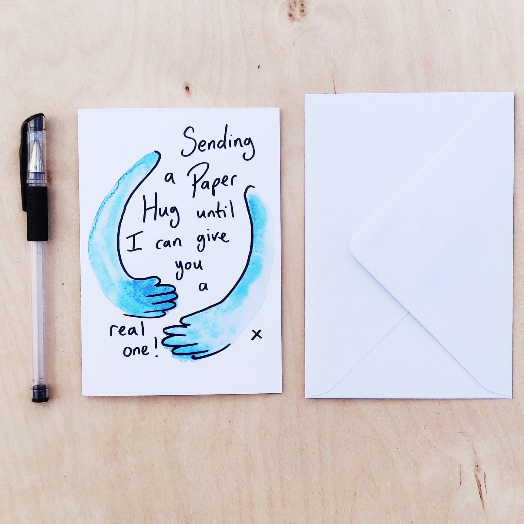 Paper Hug Card, Sending You a Paper Hug, Sustainably Sourced Greetings ...