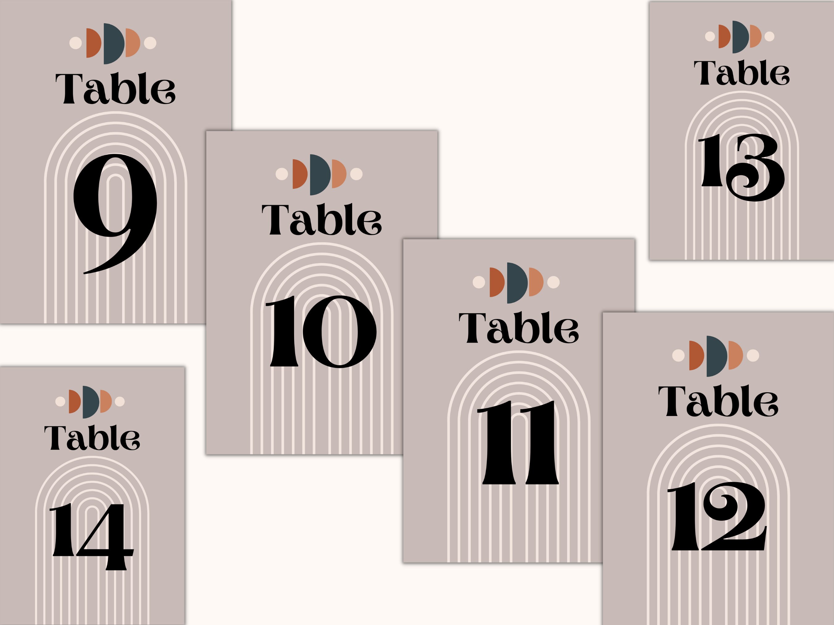Boho Wedding Table Number Template, Printable Wedding Sign ...