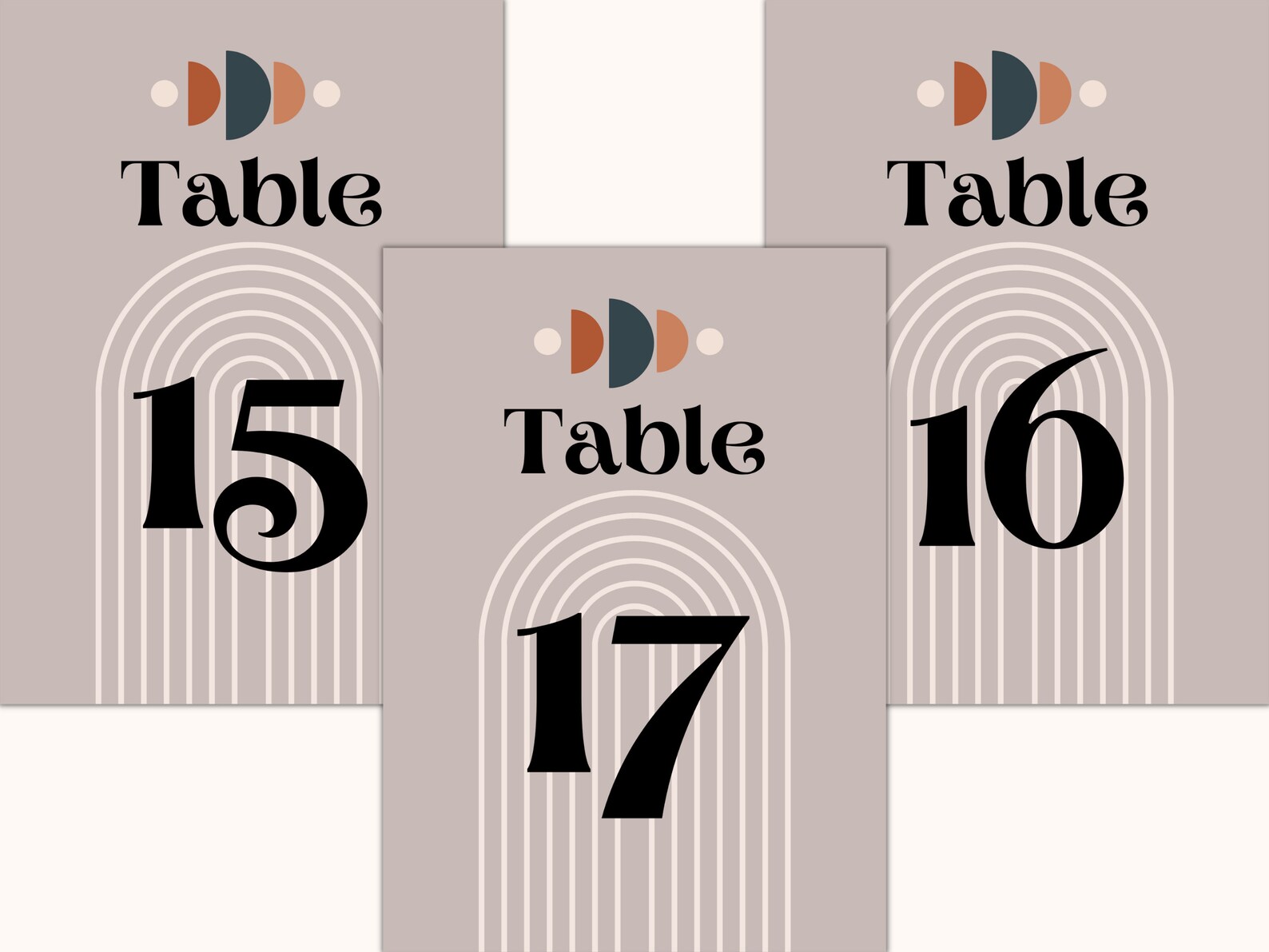 Boho Wedding Table Number Template, Printable Wedding Sign ...
