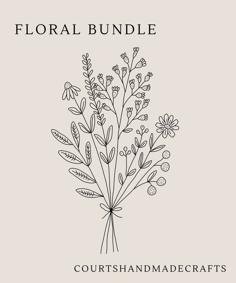 Floral Bundle Svg | Png | Jpeg | Digital Download | Flowers | Bouquet ...