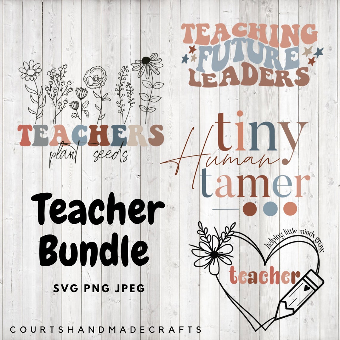 Teacher Bundle Svg Png Jpeg Teaching Helping Little - Etsy