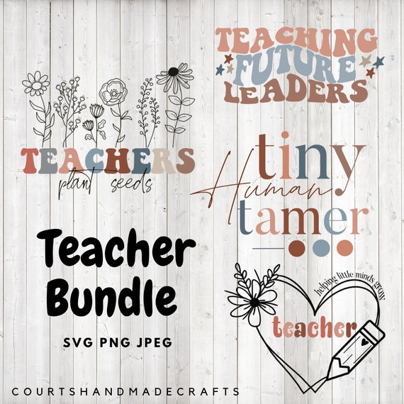 Teacher Bundle Svg Png Jpeg Teaching Helping Little - Etsy