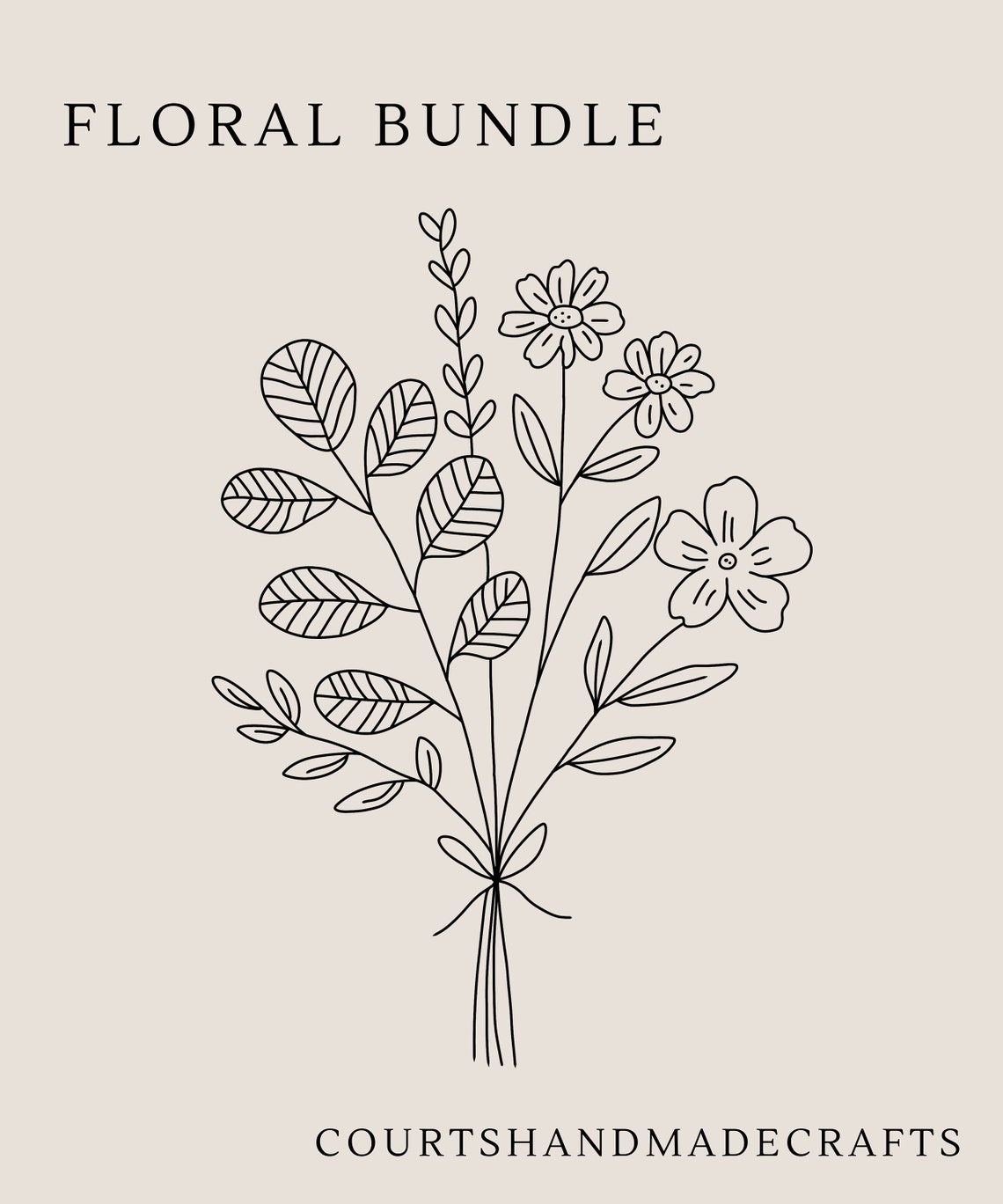 Floral Bundle Svg | Png | Jpeg | Digital Download | Flowers | Bouquet ...