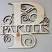 Customizable Personalized Swirl Alphabet Sign, Custom Name Sign in Pine ...