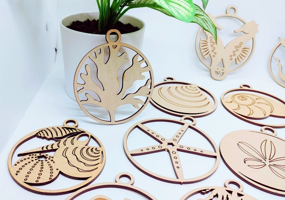 SVG, DIGITAL DOWNLOAD Only~ Seashell Ornaments- 13 Ornaments, Christmas ...