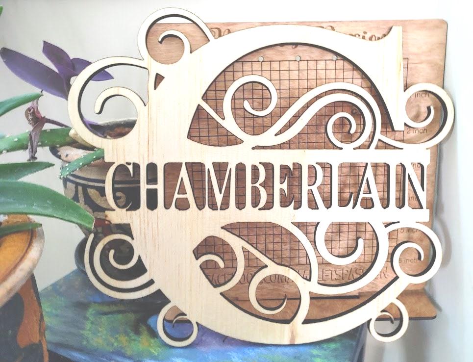Customizable Personalized Swirl Alphabet Sign, Custom Name Sign in Pine ...