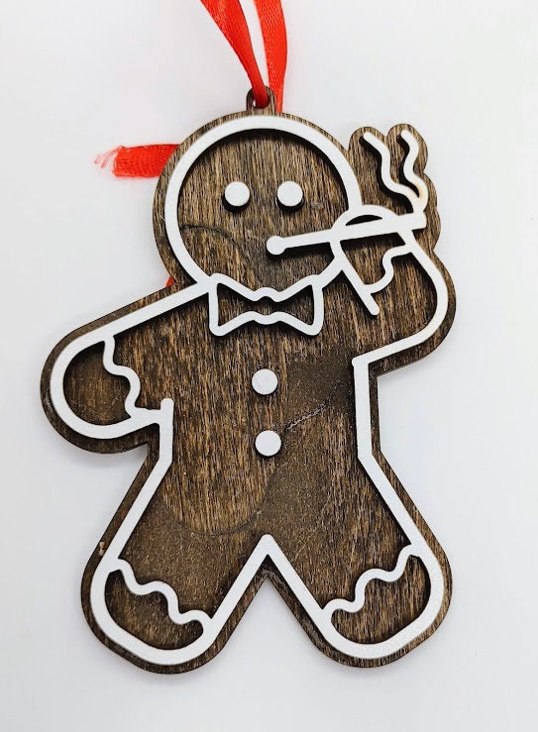 Weed Ornaments "smoking GINGERBREAD Man" Funny Ornaments. White ...
