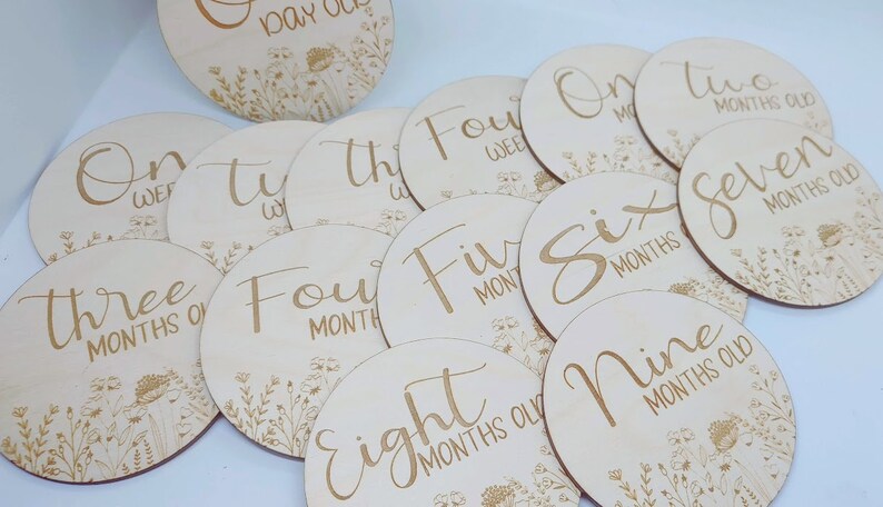 Wildflower, Baby Milestones, With Clothes Size Separators, Baby ...