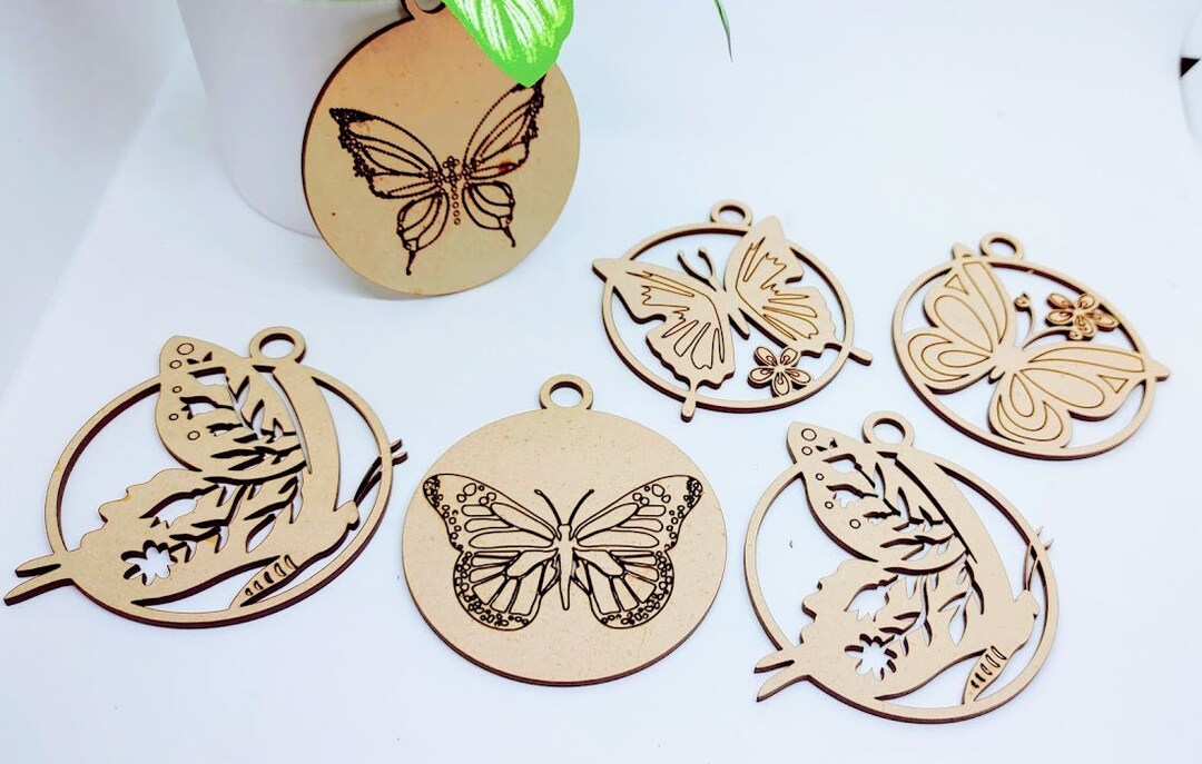 SVG, DIGITAL DOWNLOAD Only~ Butterfly Ornaments- 6 Ornaments, Christmas ...