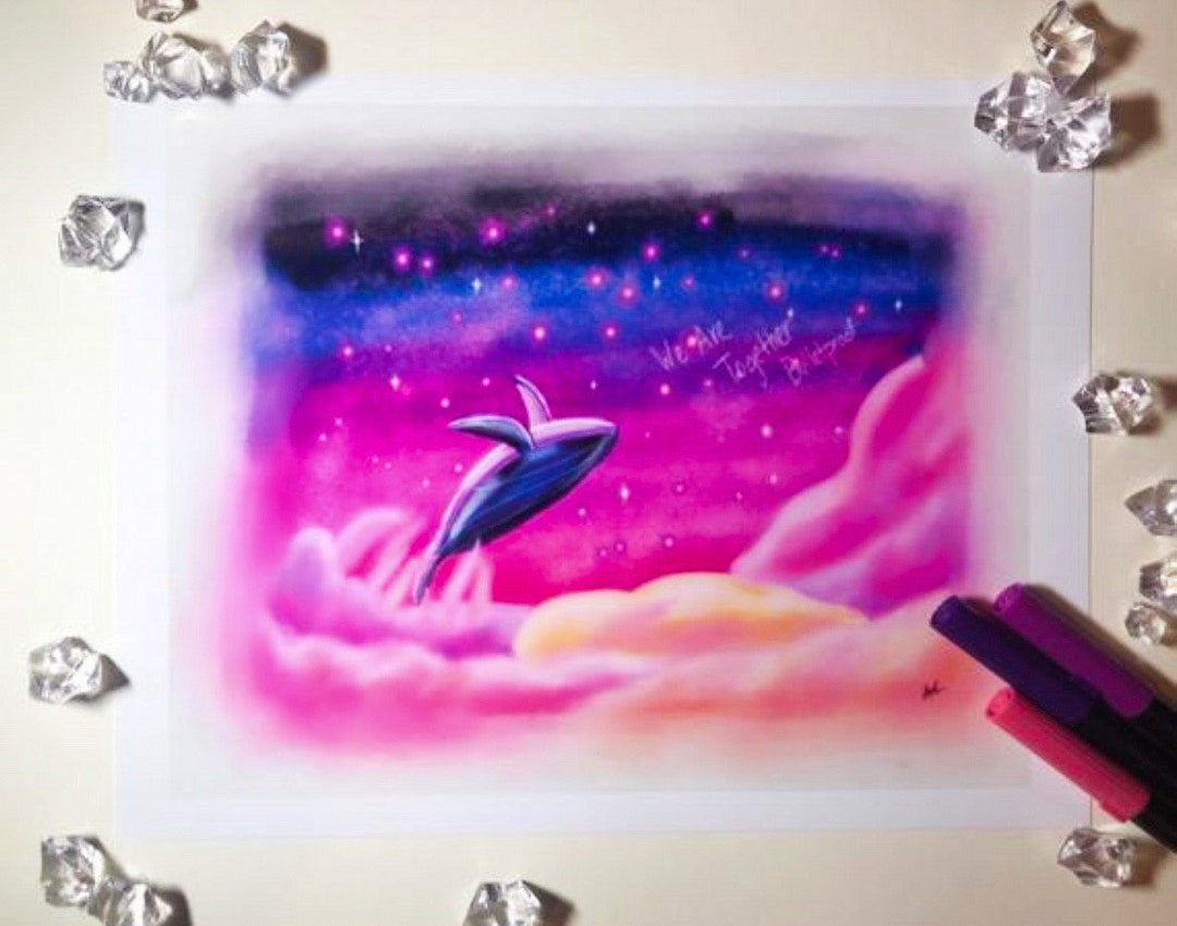 BTS We Are Bulletproof: the Eternal Whale Print - Etsy