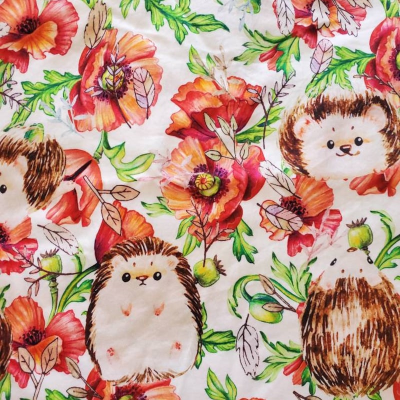Hedgehog Fabric - Etsy