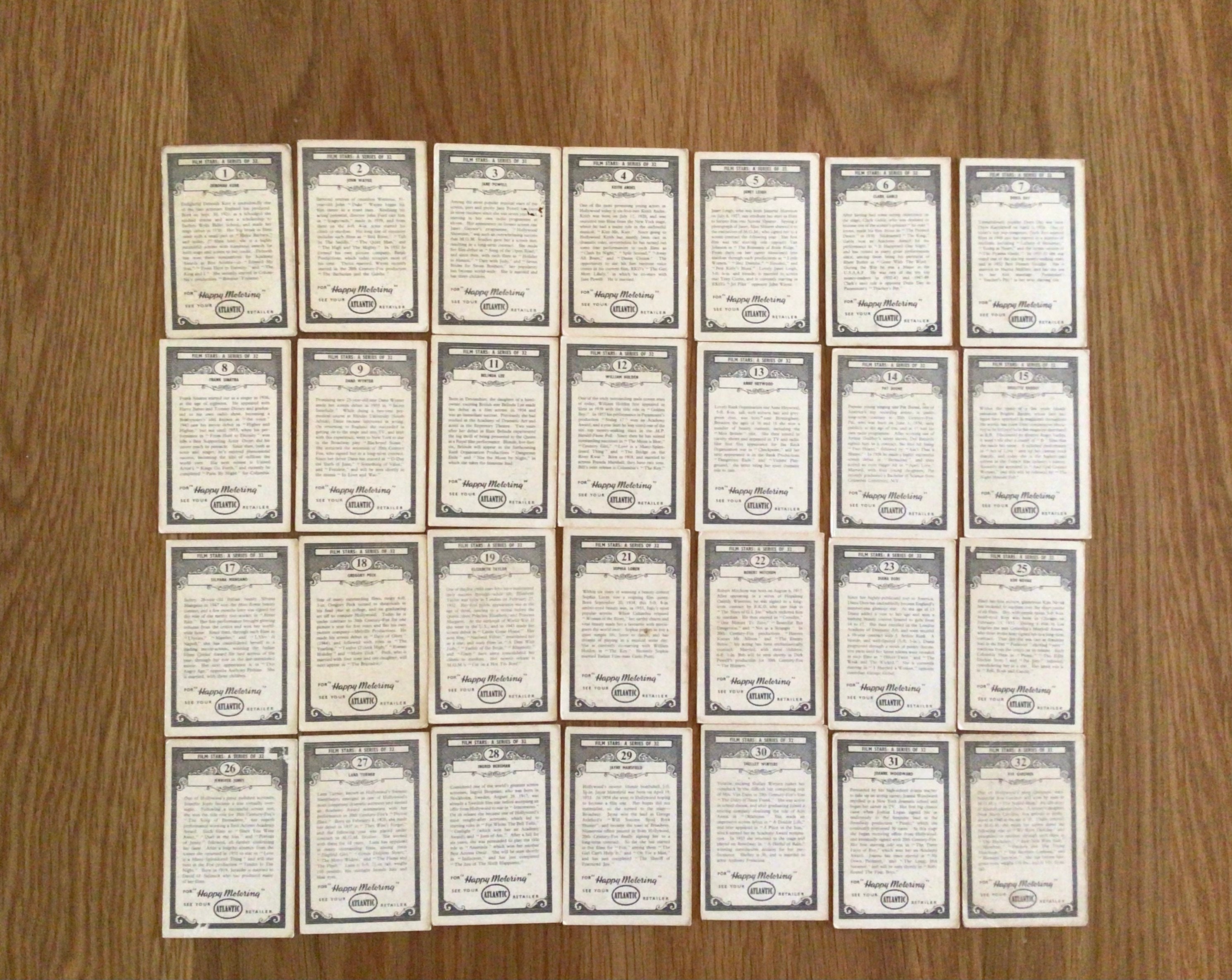 Vintage Collector Movie Star Cards Atlantic Oil Trading Cards - Etsy ...