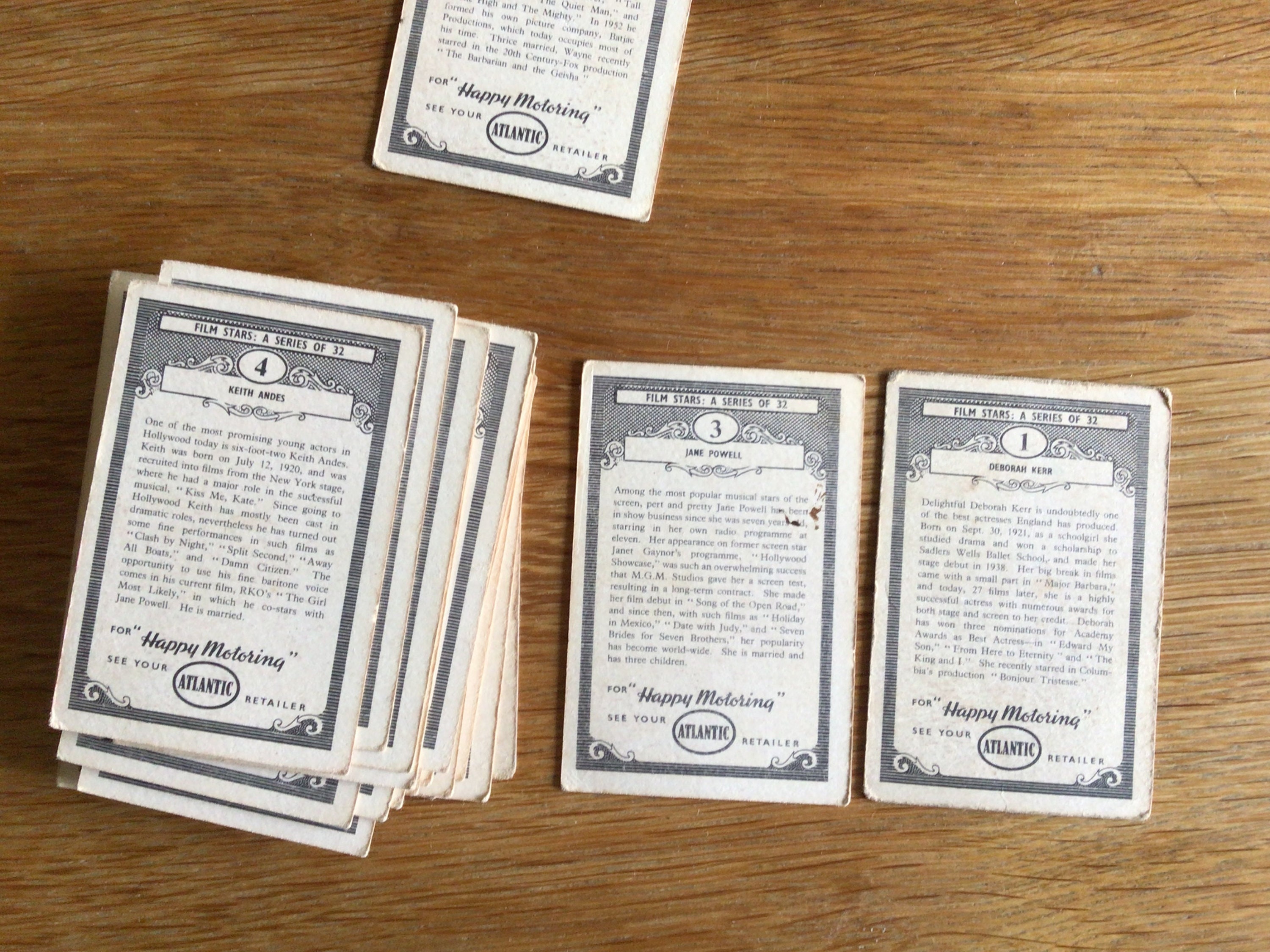 Vintage Collector Movie Star Cards Atlantic Oil Trading Cards - Etsy ...