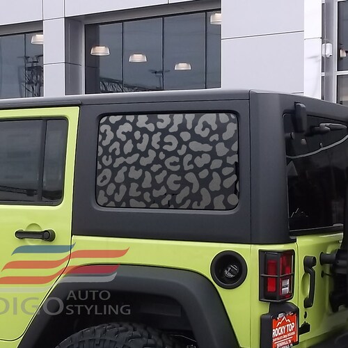 Leopard Cheetah Print Rear Window Decals Fit Jeep Wrangler - Etsy