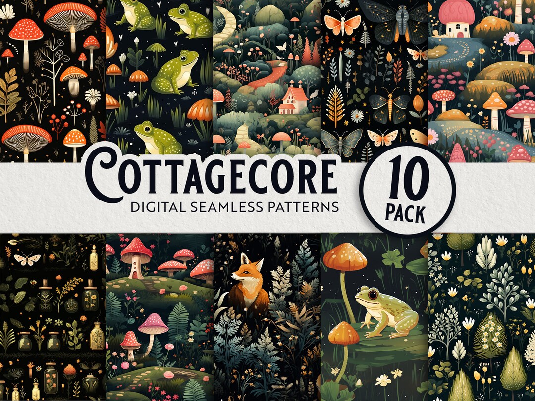 Cottagecore - Seamless Digital Patterns - 10 Pack - Etsy