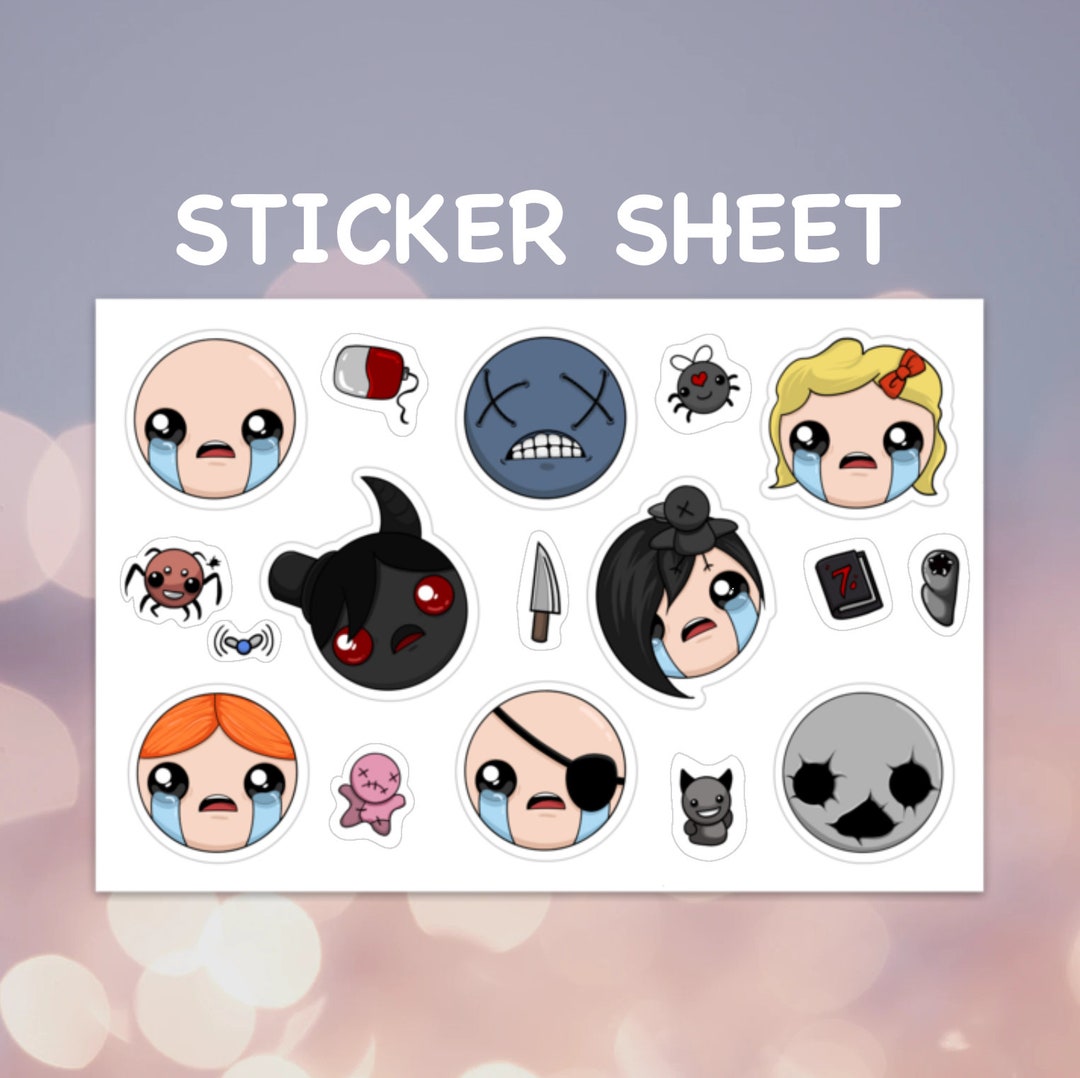 Binding of Isaac Vinyl Sticker Sheet | Made in USA | Waterproof ...