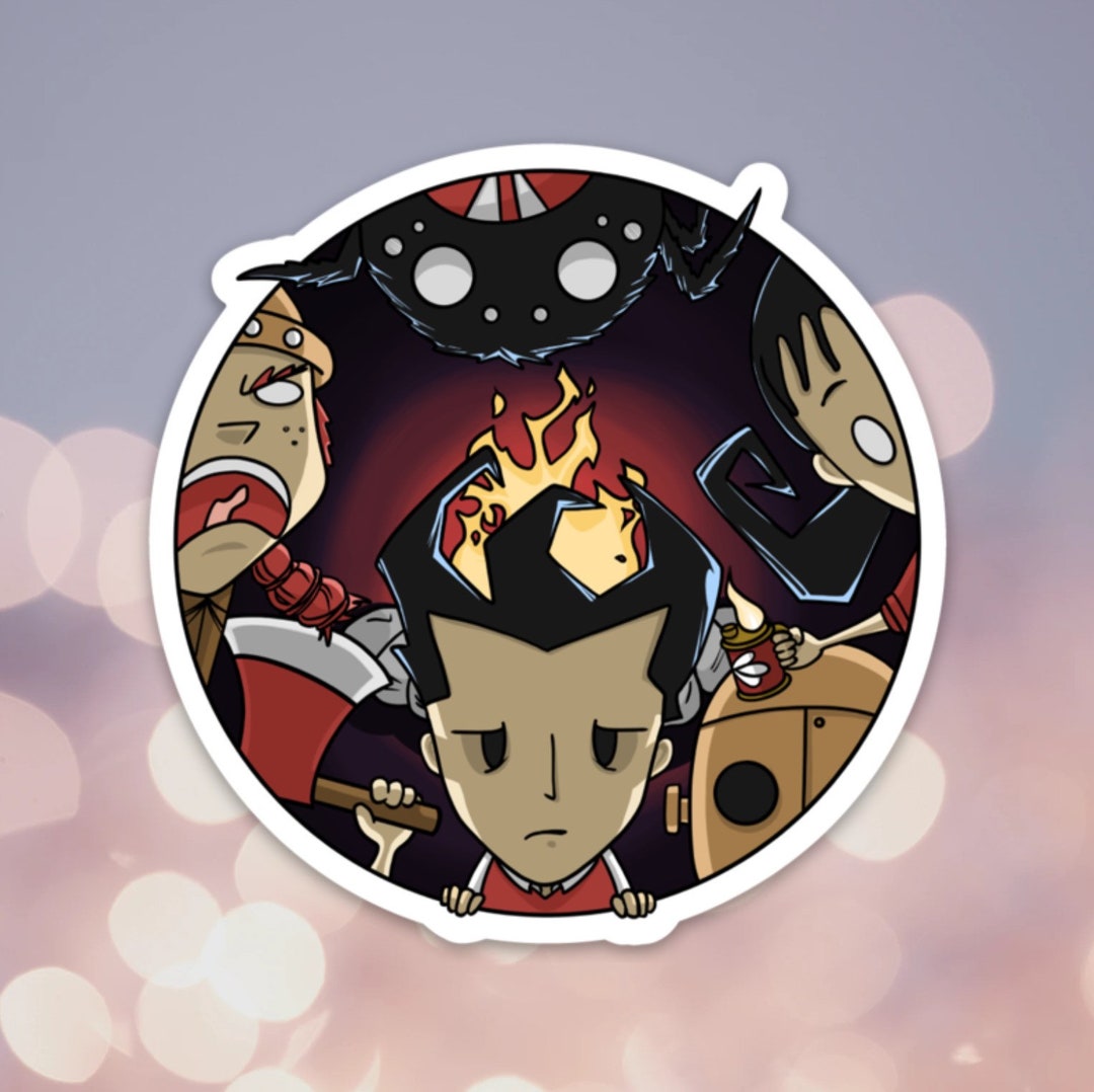 Don't Starve Vinyl Sticker (wilson, WX-78, Webber, Willow, Wigfrid ...