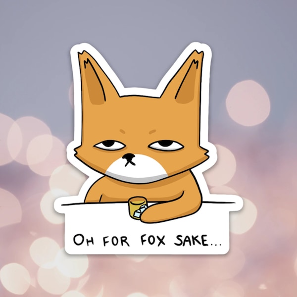 Oh for Fox Sake Bottle - Etsy