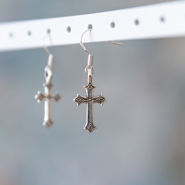 Cross Earrings - Etsy
