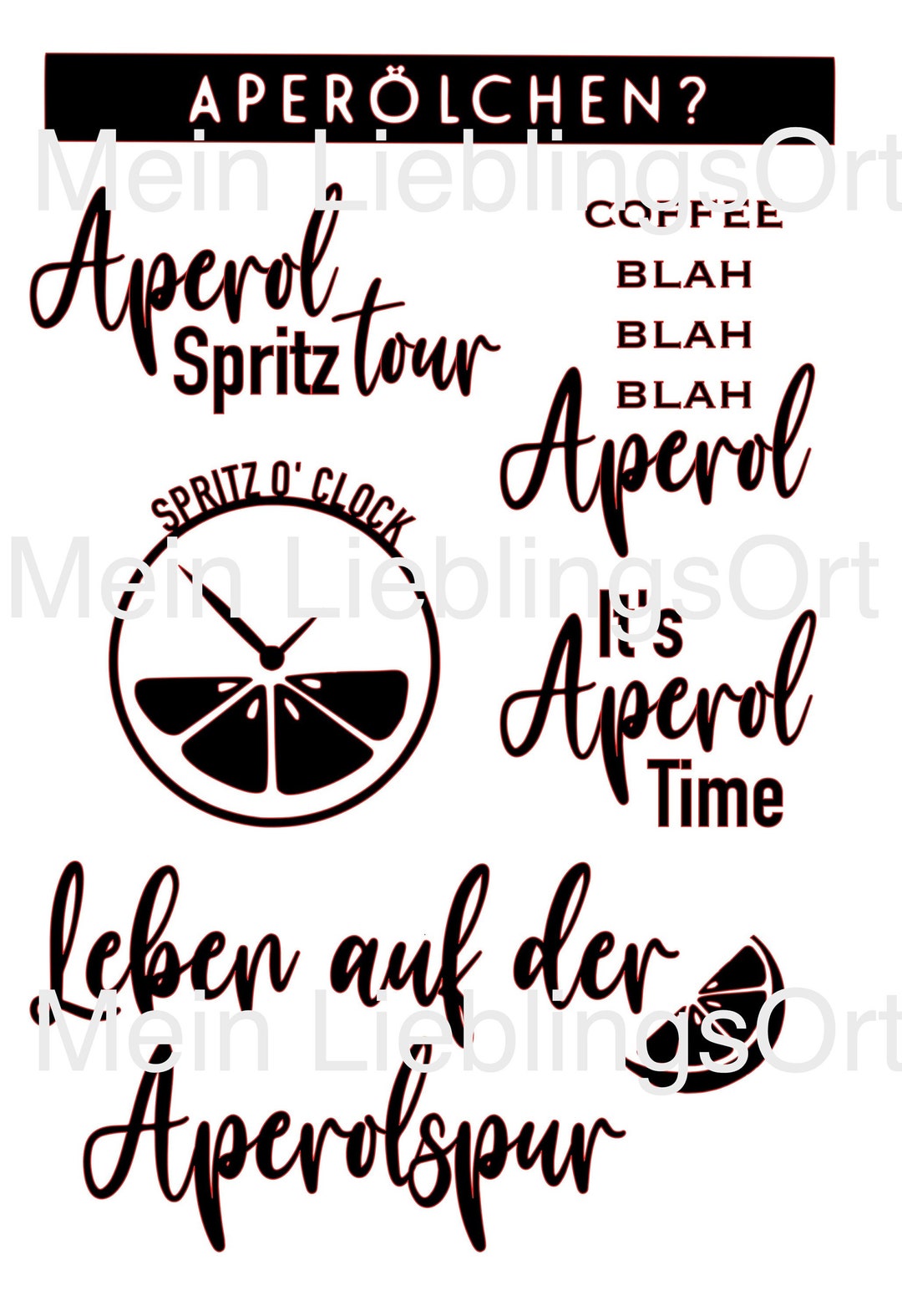 Aperol Set - Plotter File - SVG, PNG - Etsy
