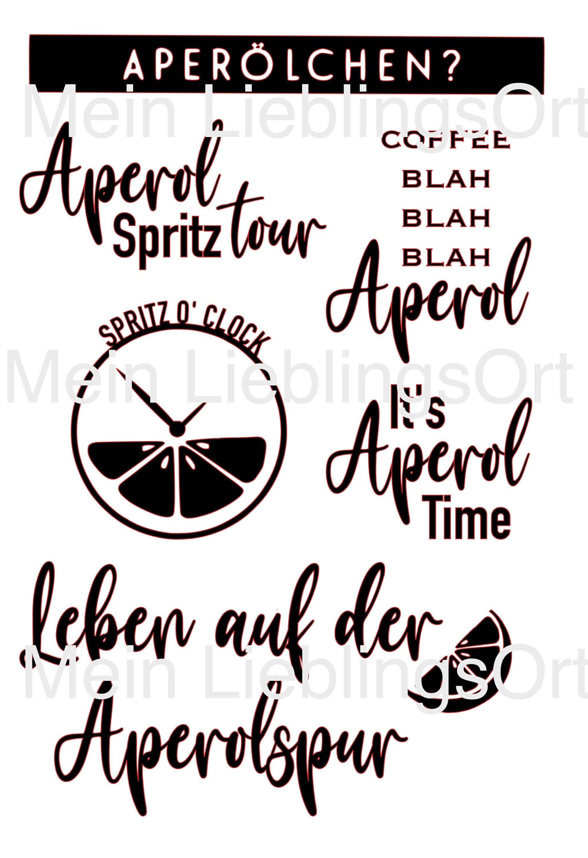 Aperol Set Plotterdatei SVG PNG - Etsy Österreich