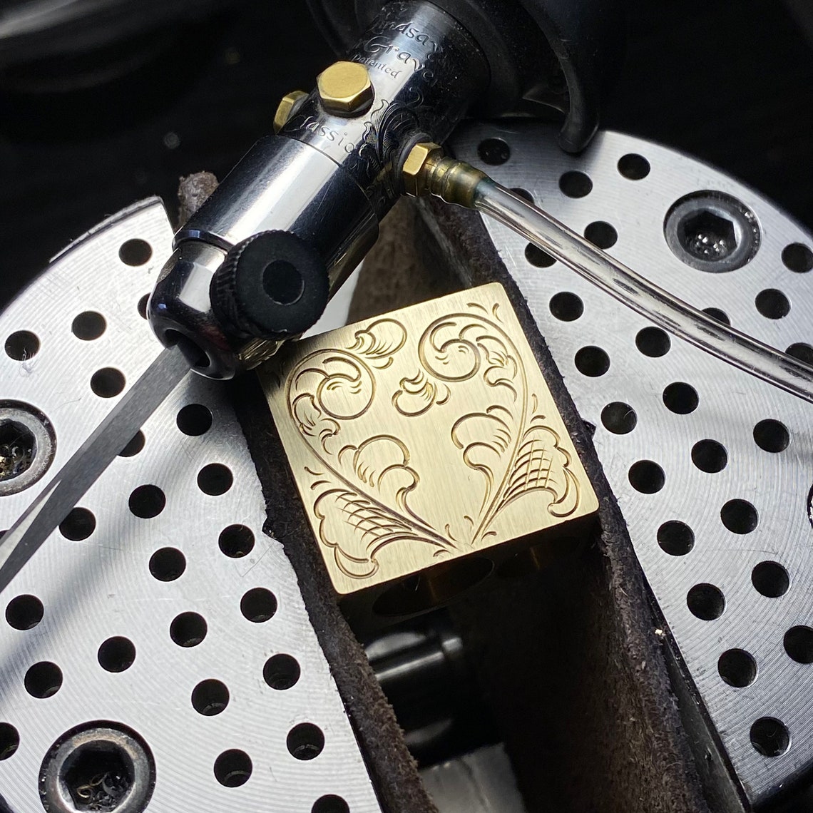 Hand Engraved Brass Pencil Sharpener - Etsy