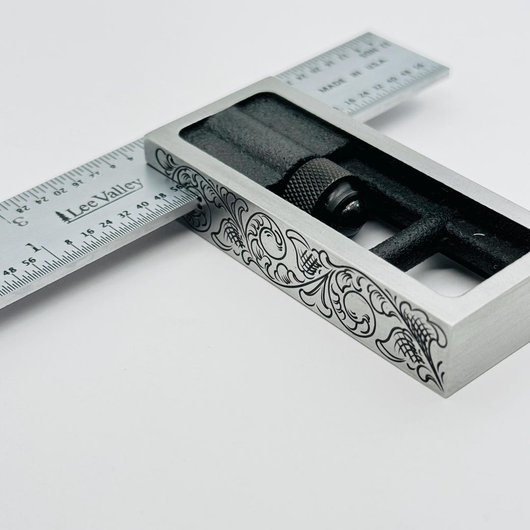 Hand Engraved Lee Valley Precision Double Square - Etsy