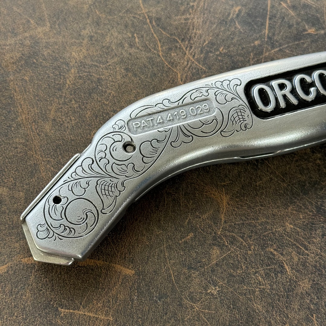 Hand Engraved Carpet Knife - Etsy