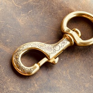 Hand Engraved Bronze Bolt Snap - Etsy