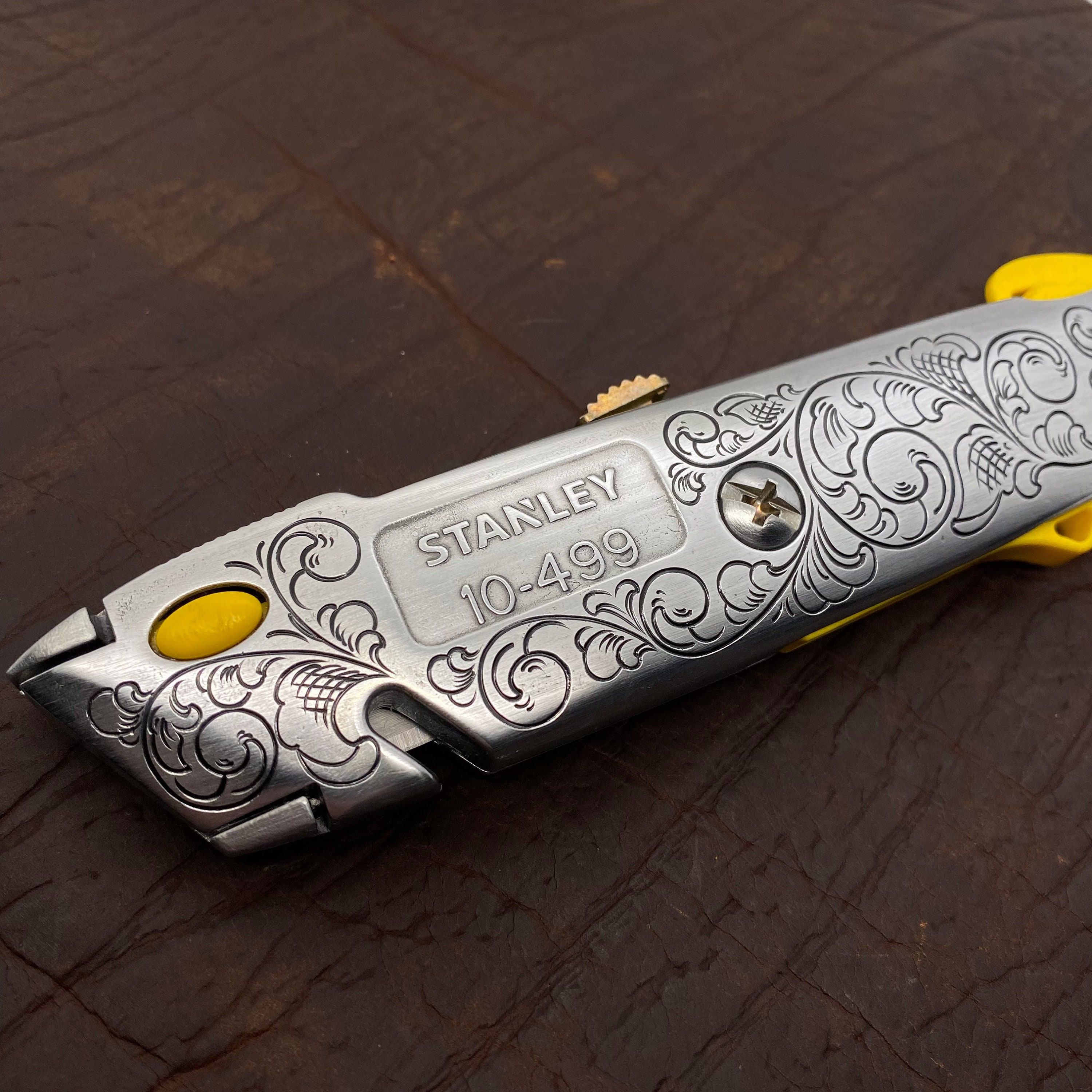 Hand Engraved Retractable Utility Knife - Etsy